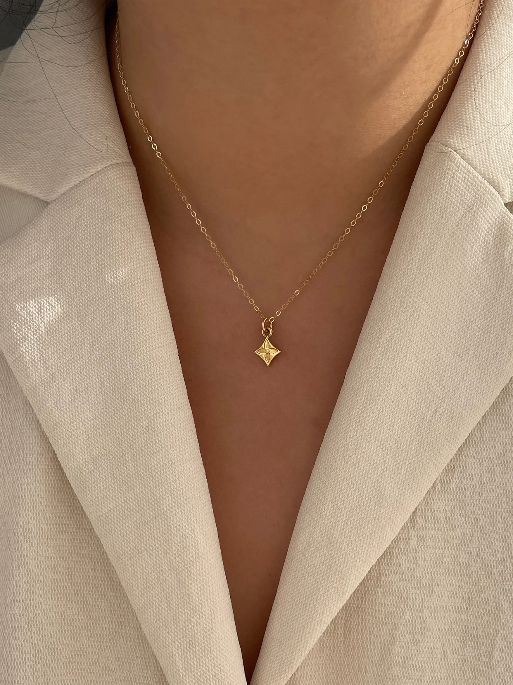 Authentic Vintage Dior Gold Crystal Padlock Necklace — LUXE Reworked