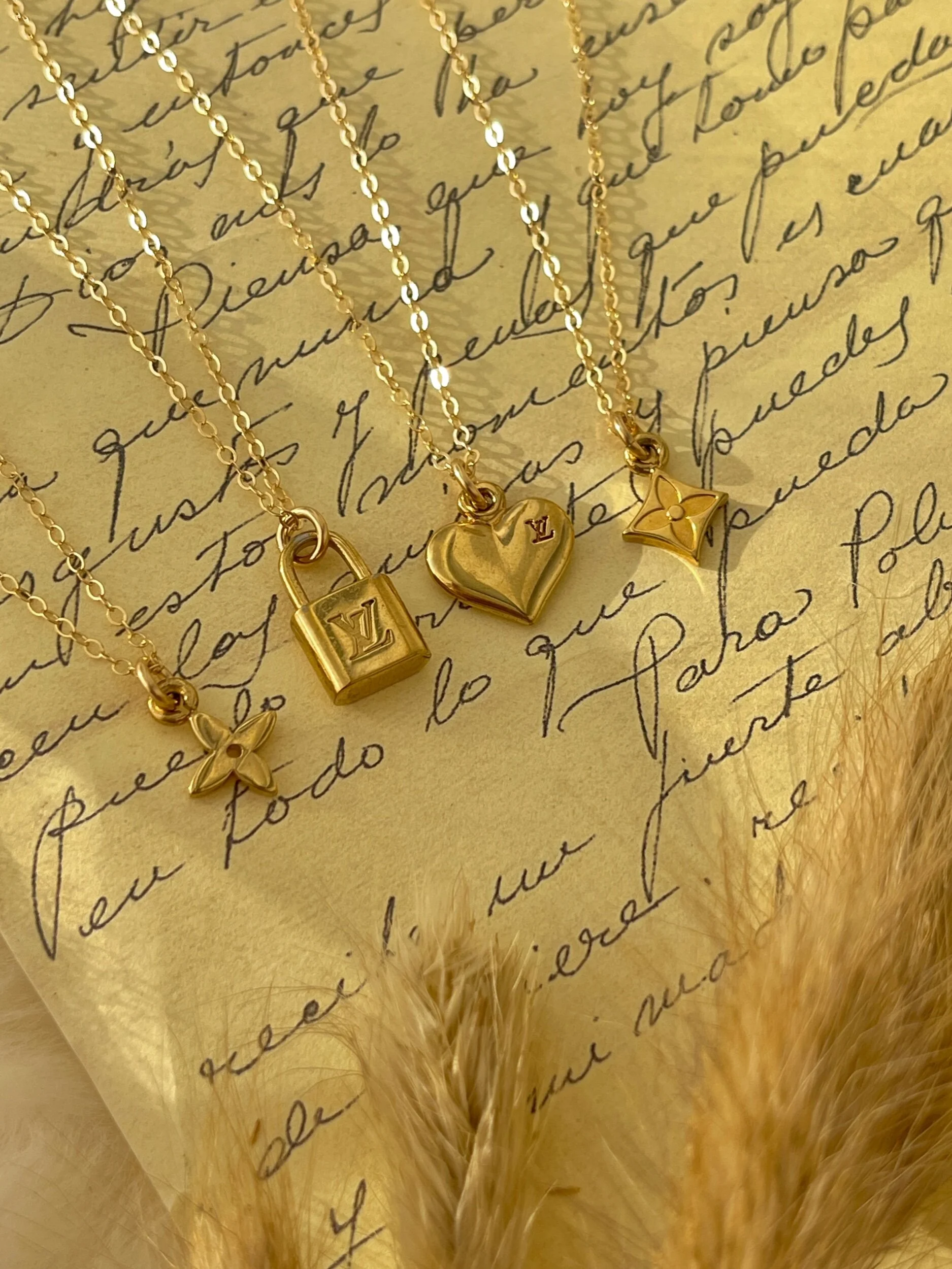 Authentic Vintage Dior Gold Crystal Padlock Necklace — LUXE Reworked