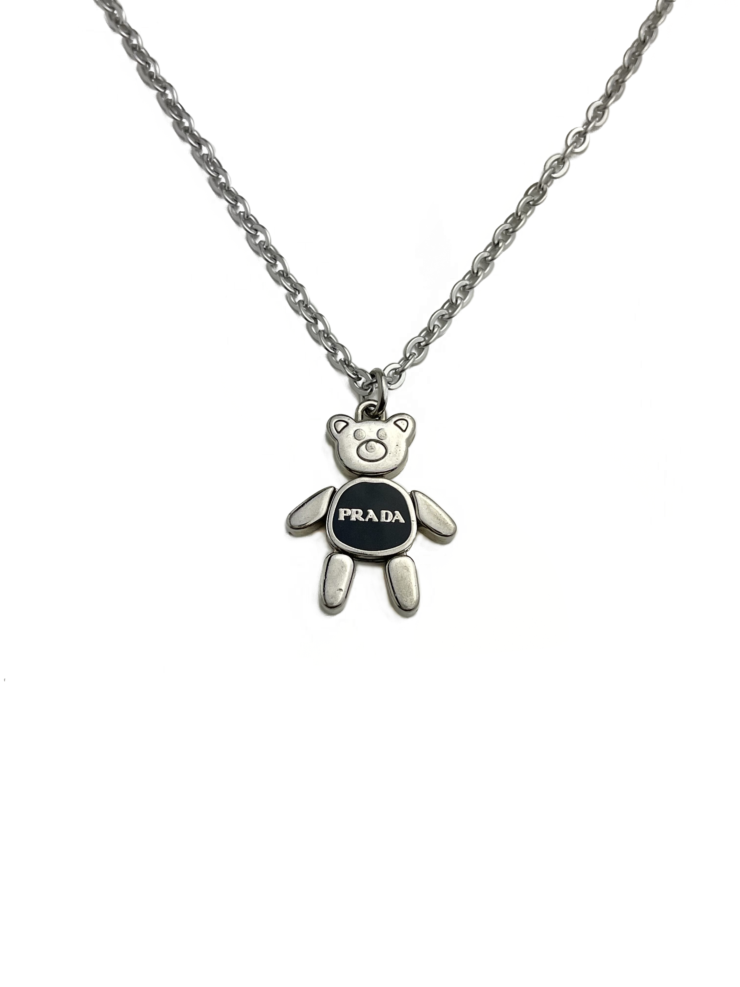 Authentic Prada Repurposed Red Bear Pendant Necklace — LUXE Reworked