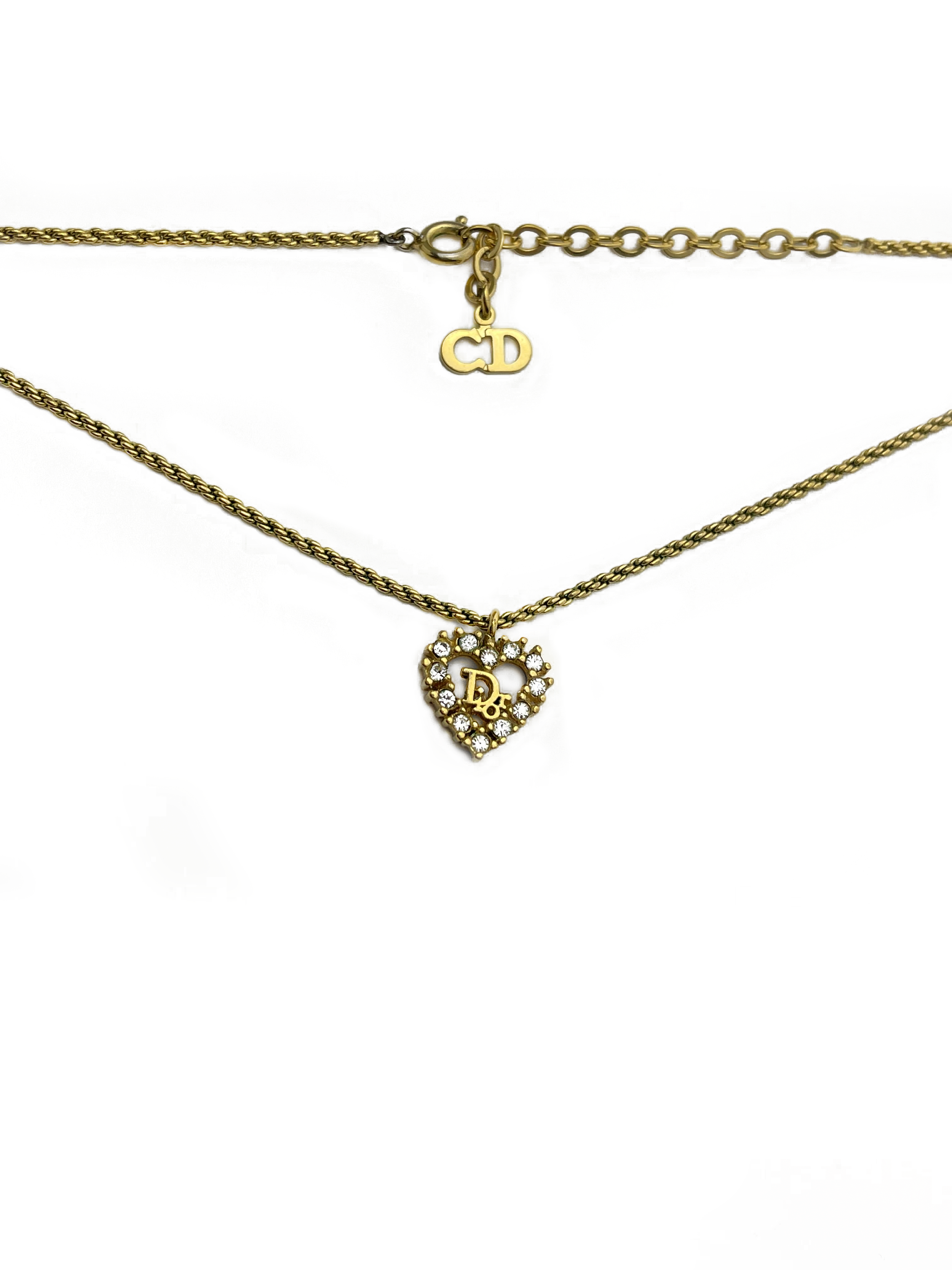 Authentic Vintage Dior Crystal Heart Bracelet — LUXE Reworked