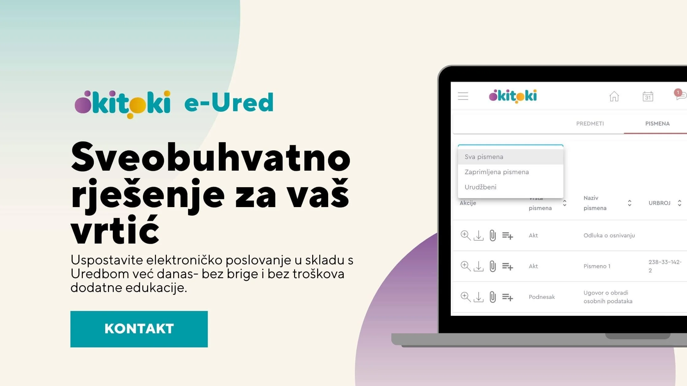 Olakšana obaveza vođenja uredskog poslovanja uz Okitoki e-Ured — Okitoki