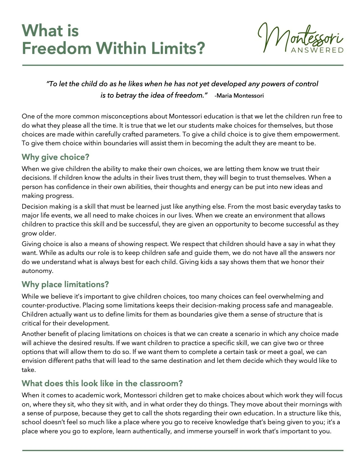 What is Freedom Within Limits? — OKMS