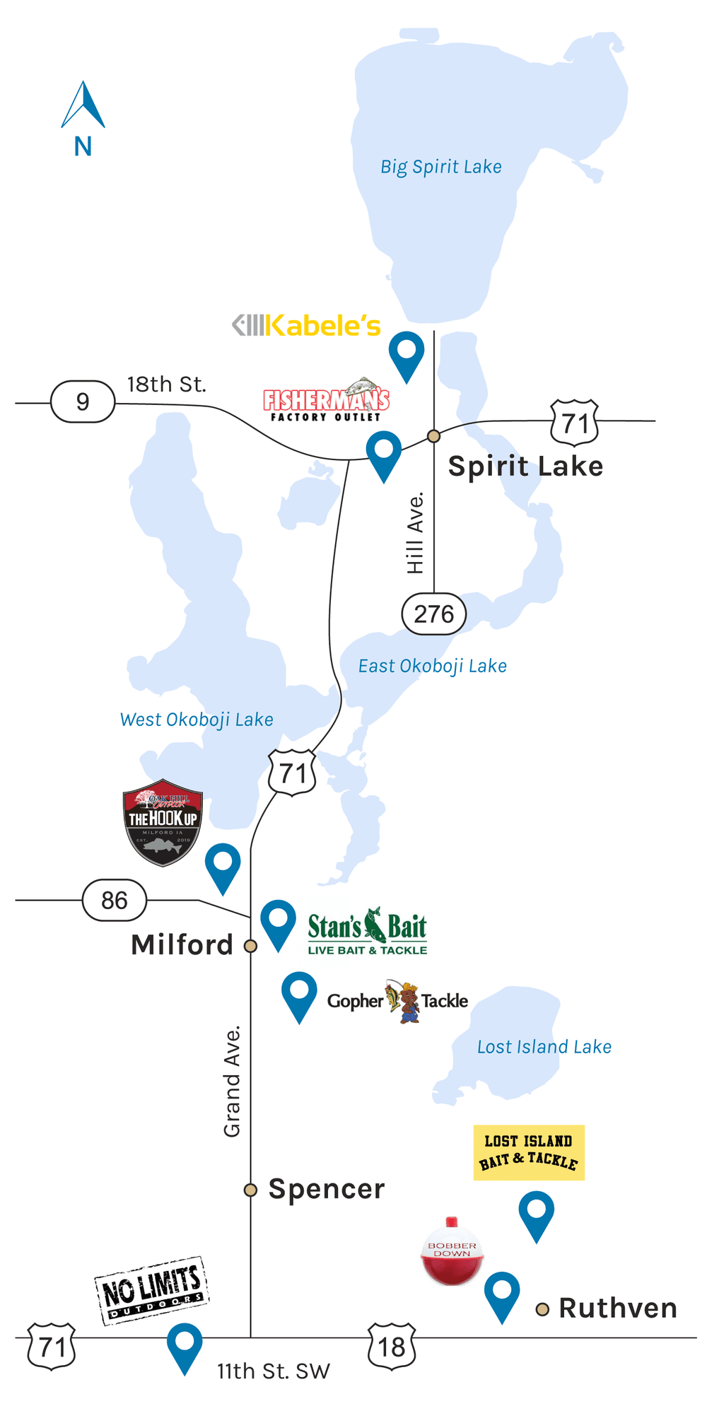 Local Bait and Tackle Shops — Iowa Great Lakes Fishing Club