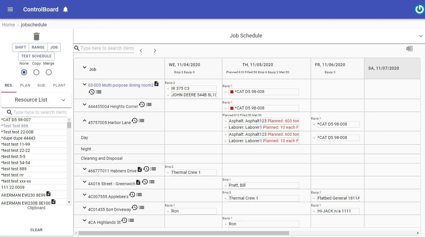 Construction Resource Project Scheduling