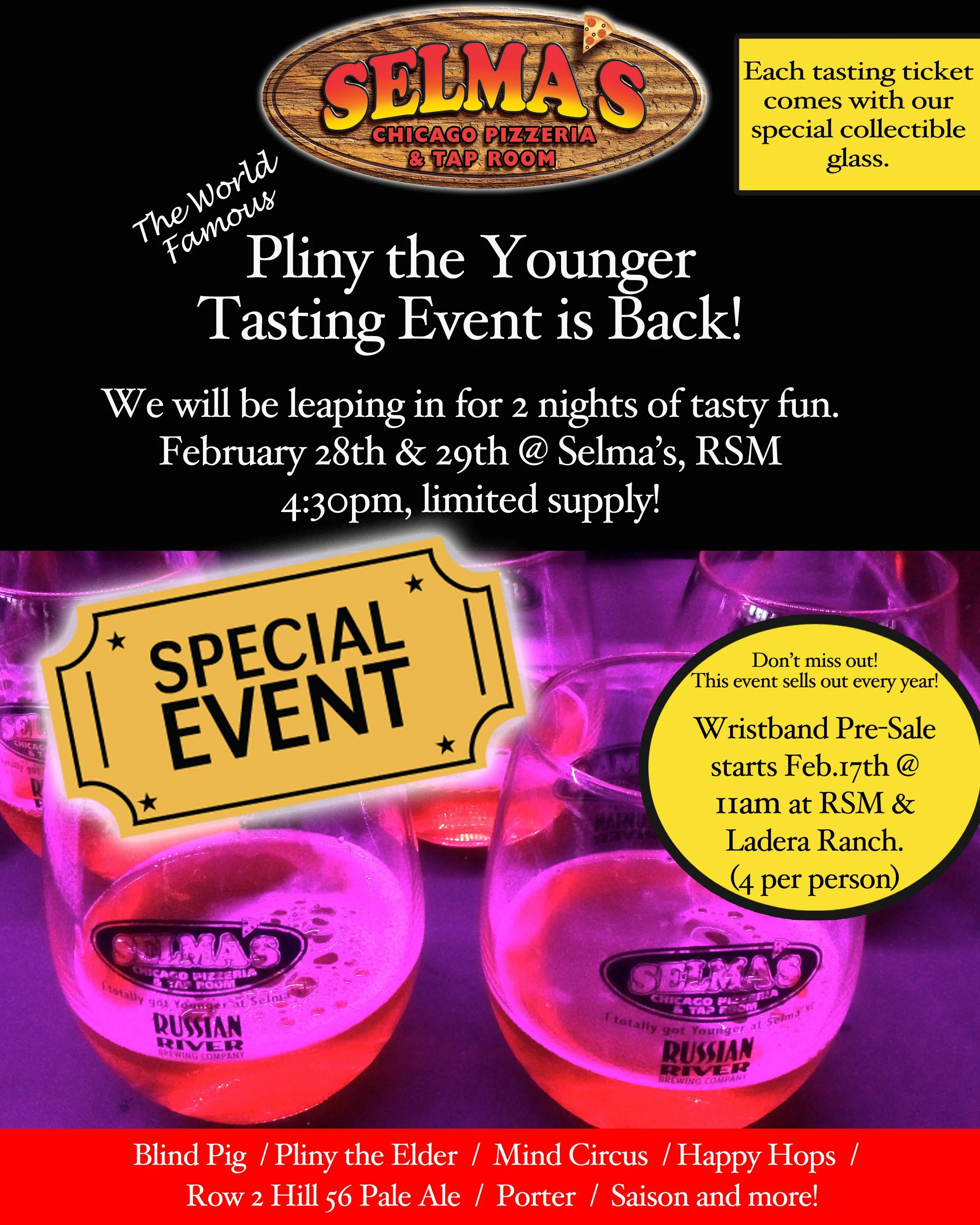 Events — Selma's Chicago Pizzeria & Tap Room