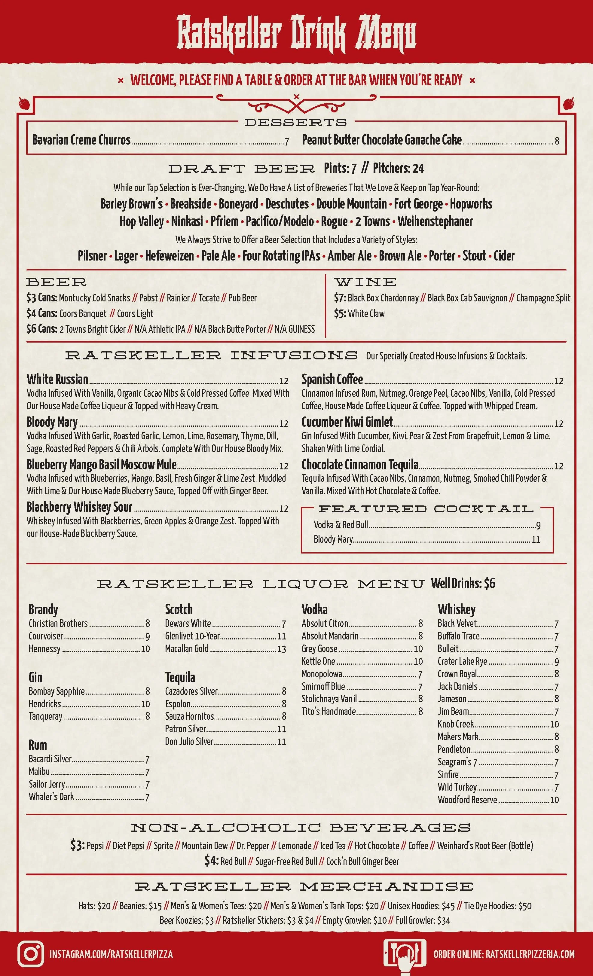 Menu — THE RATSKELLER