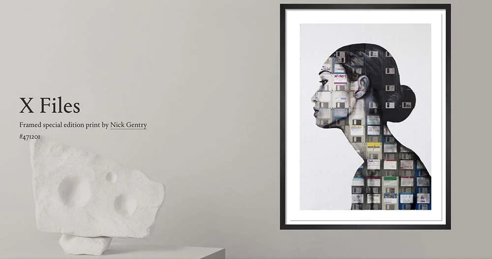 X Files - confidential data disk art portrait | Nick Gentry