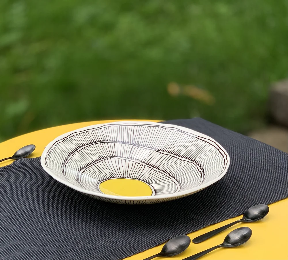 bowls with lines — RJ Ceramics