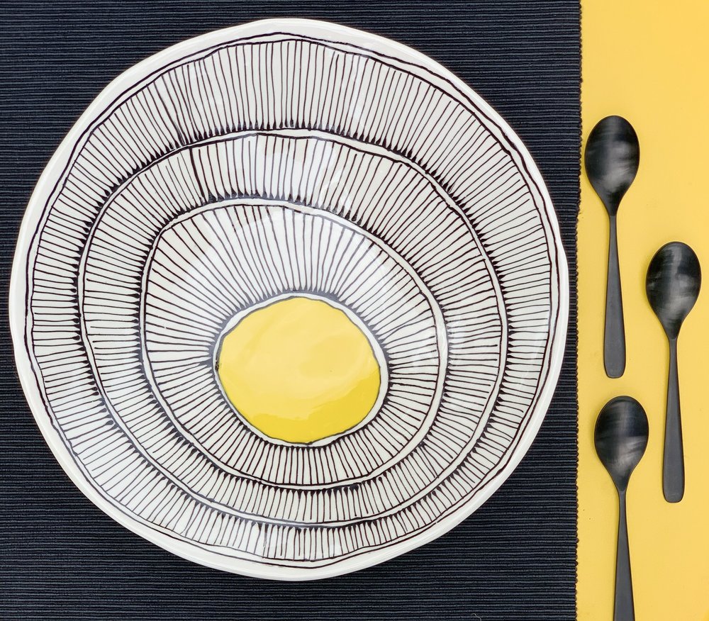 bowls with lines — RJ Ceramics
