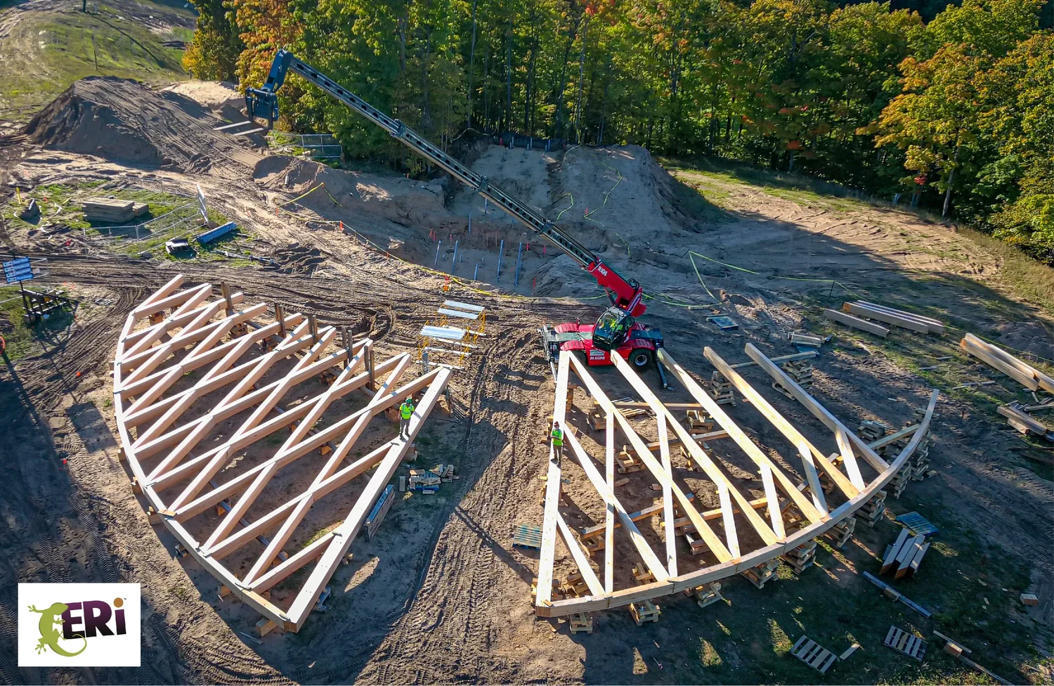 Designed and built by ERi...SkyBridge MI: the world's longest timber ...