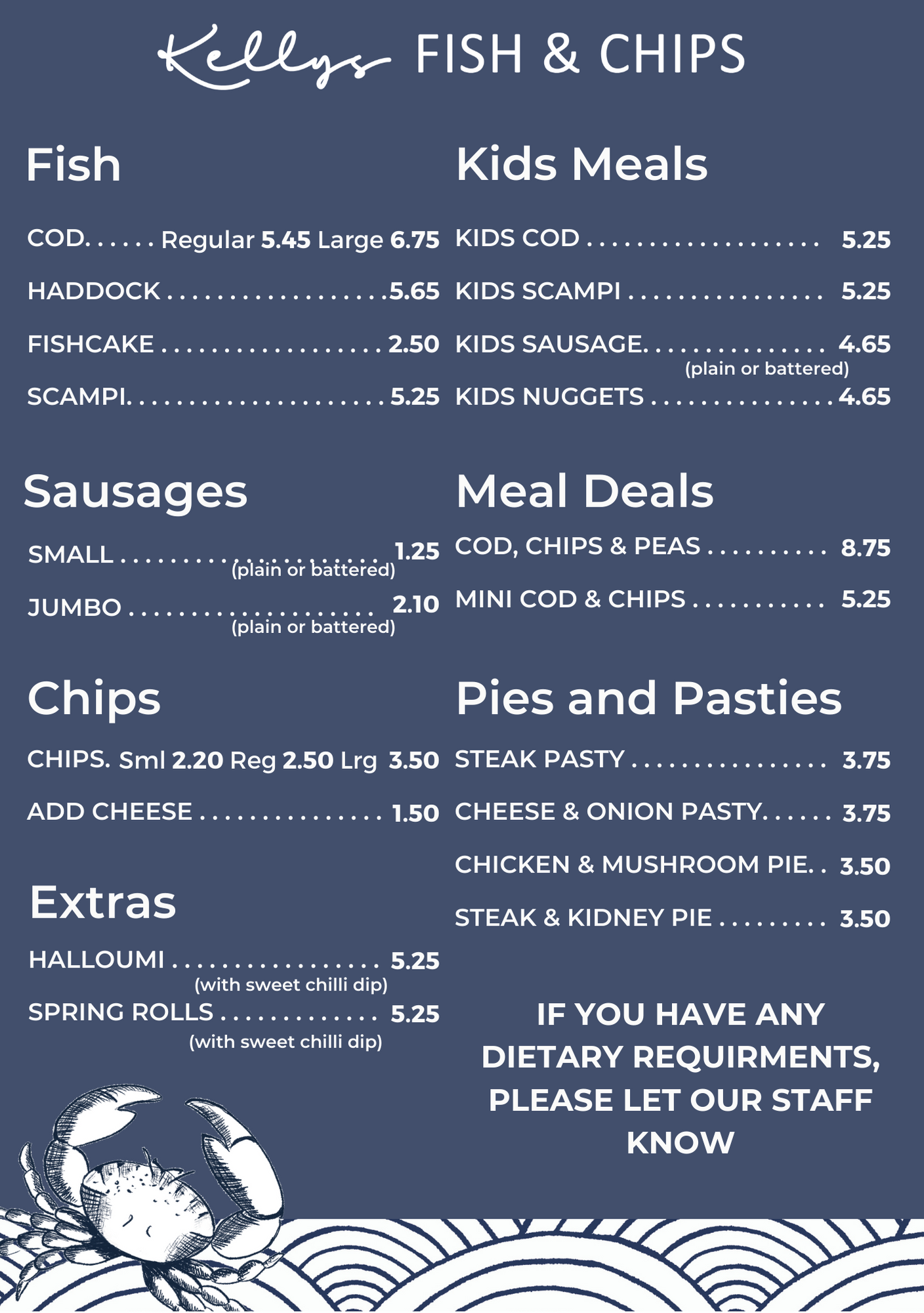 Kellys Fish and Chips — Kelly's FISH & CHIPS