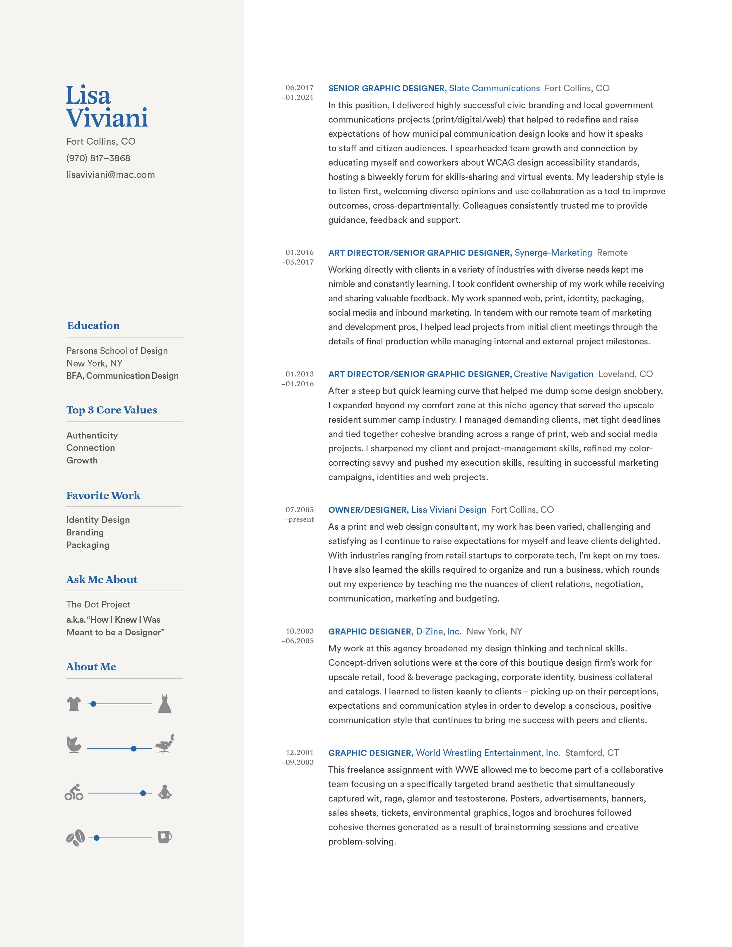 Resume — Lisa Viviani – Art Director