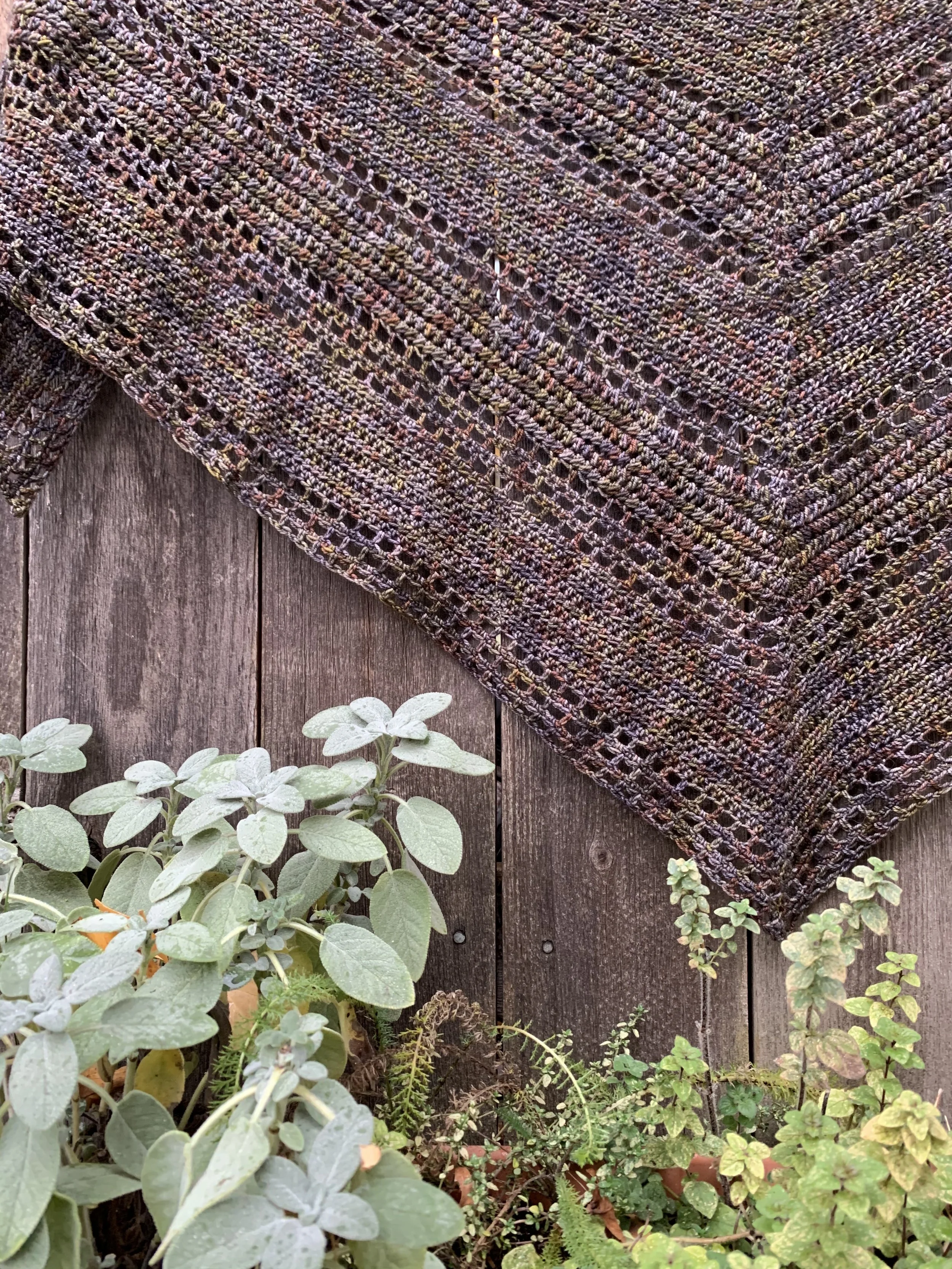 Crimson Vow Triangle Crochet Shawl Pattern — KnotBadBritt