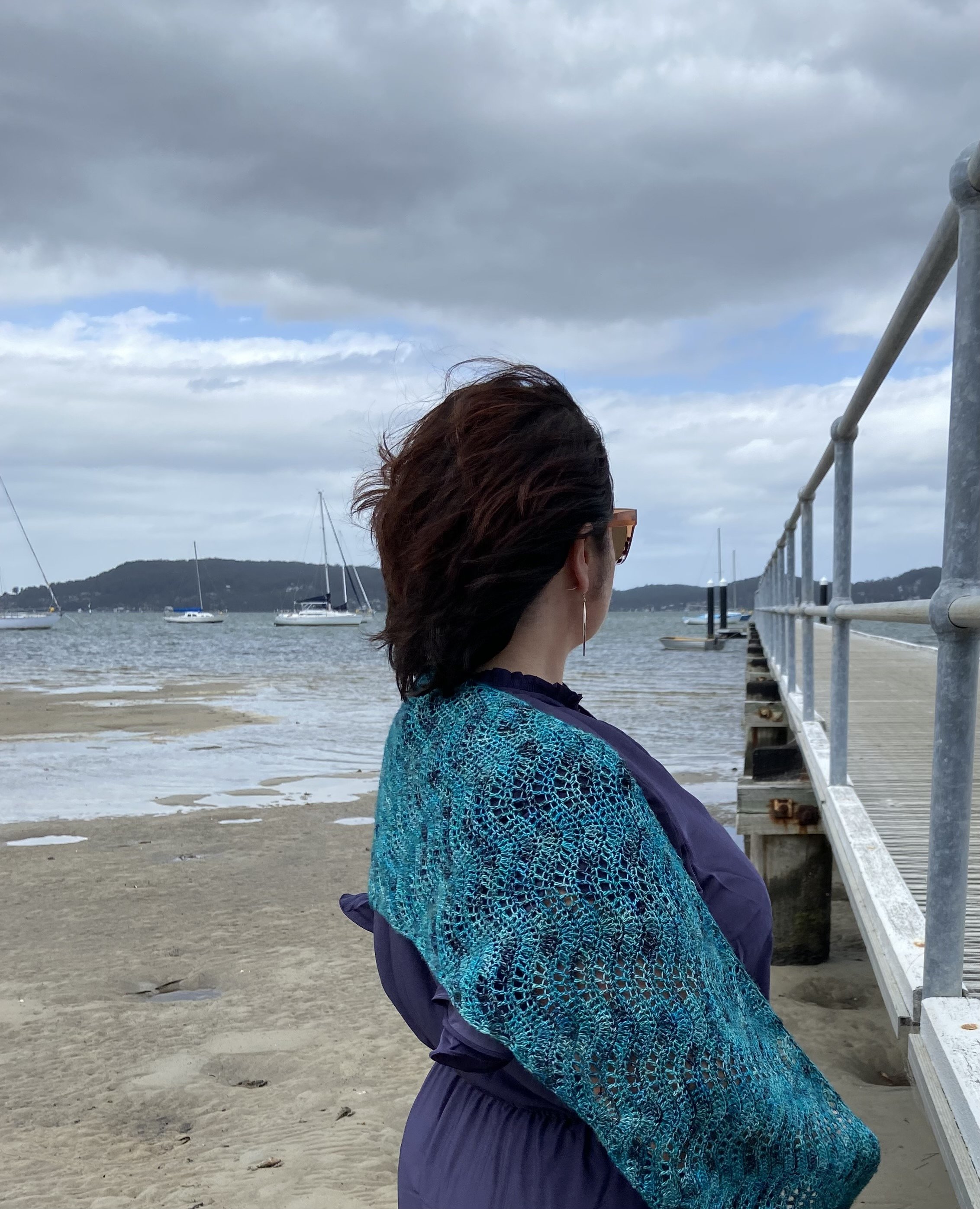 Autumn Waves Wrap Crochet Pattern | KnotBadBritt