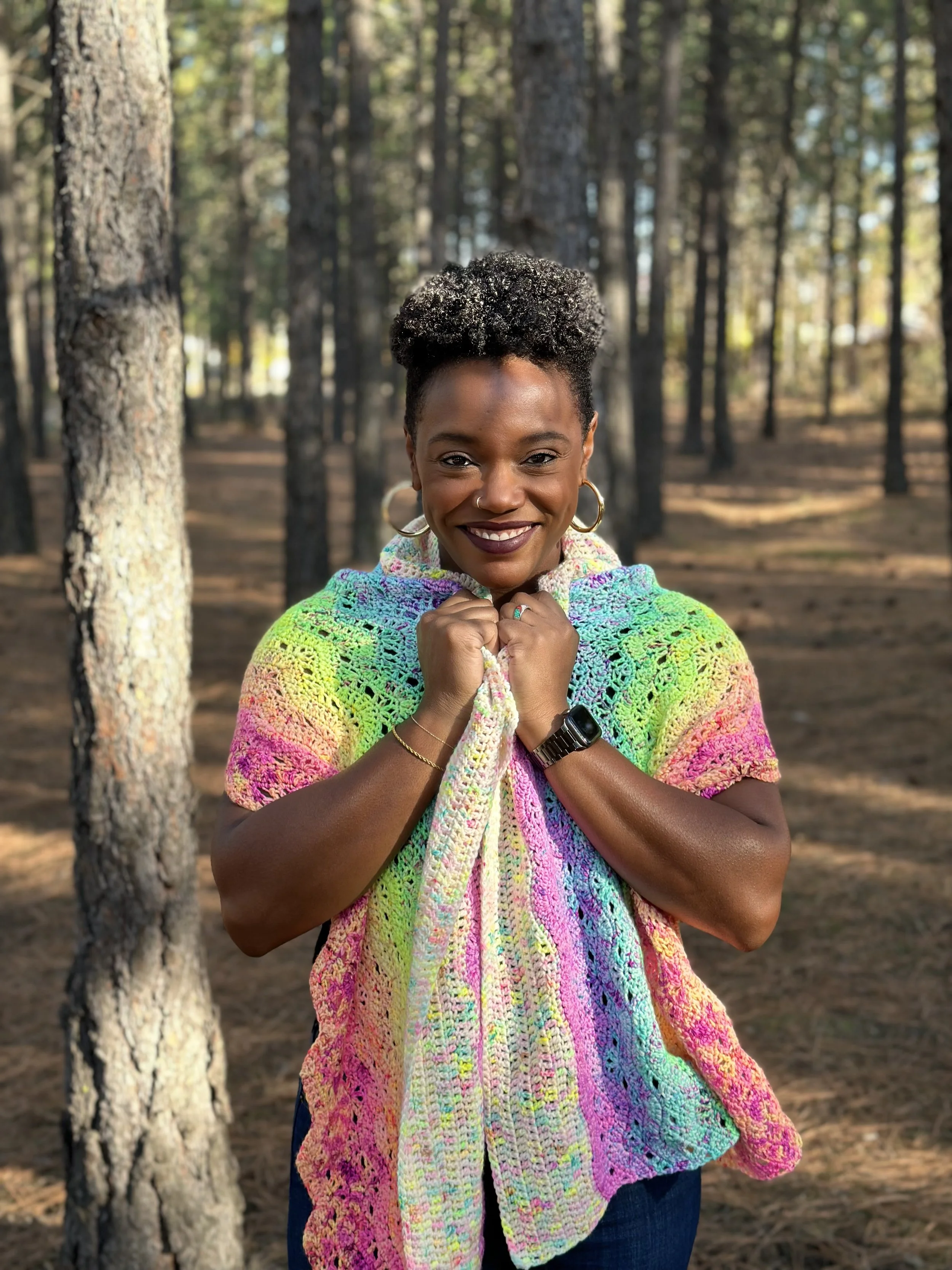 Crimson Vow Triangle Crochet Shawl Pattern — KnotBadBritt