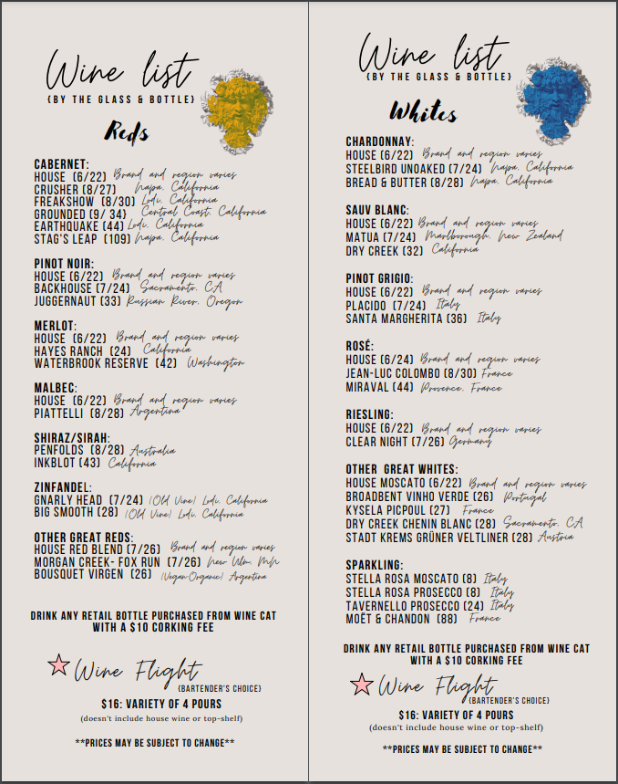 Menu — The Wine Cafe