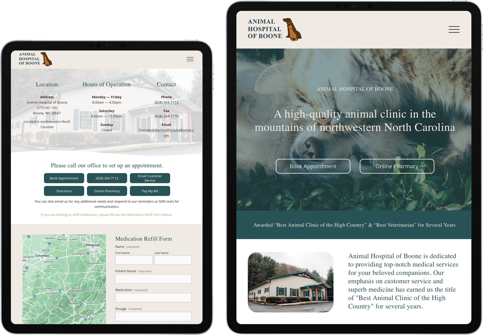 Animal Hospital of Boone - Website Design & Development - Boone, NC ...