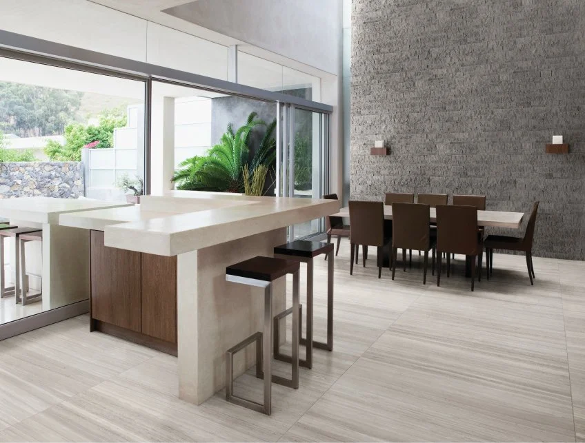 Travertine Split Face Design — Julian Tile