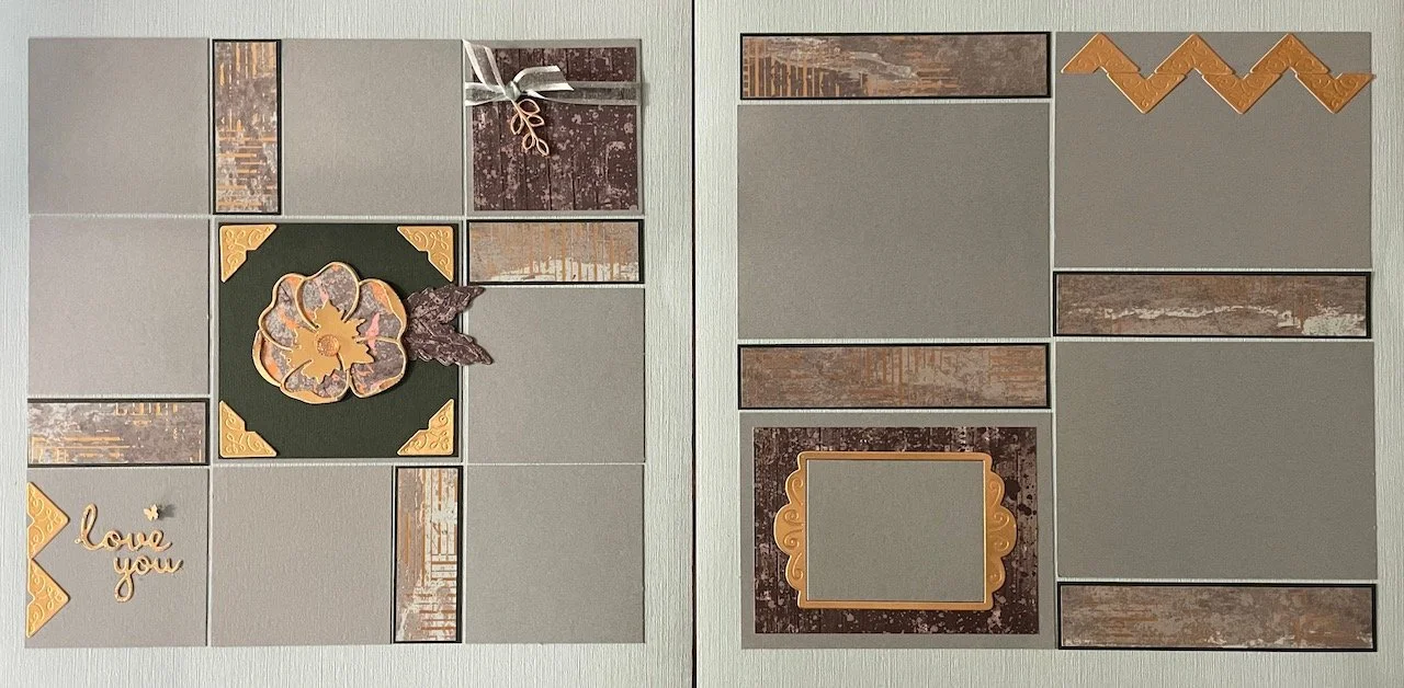 Mosaic Texture Chic Scrapbook layout — Stamptogether