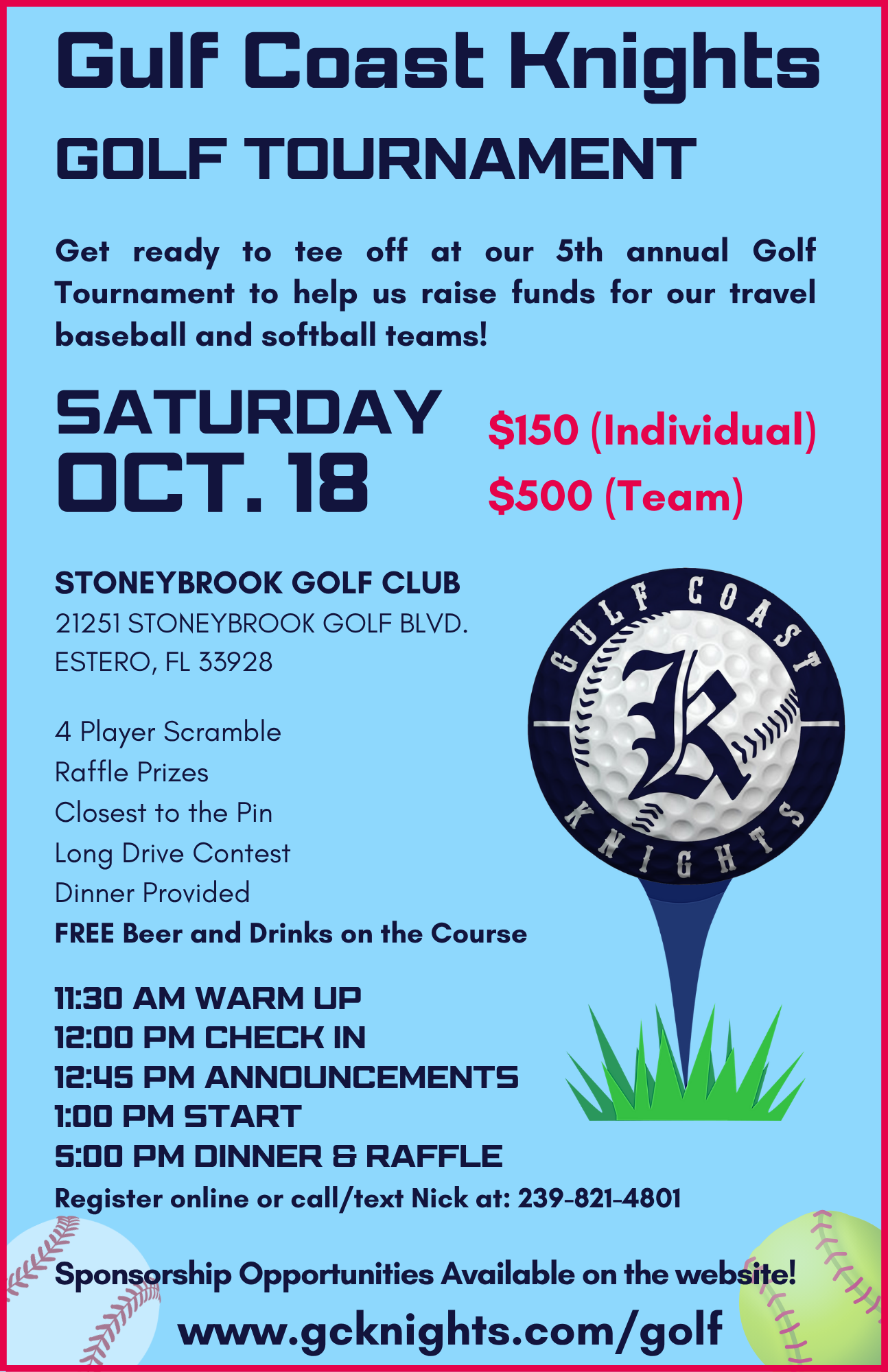 2025 Golf Fundraiser Tournament — GCKnights