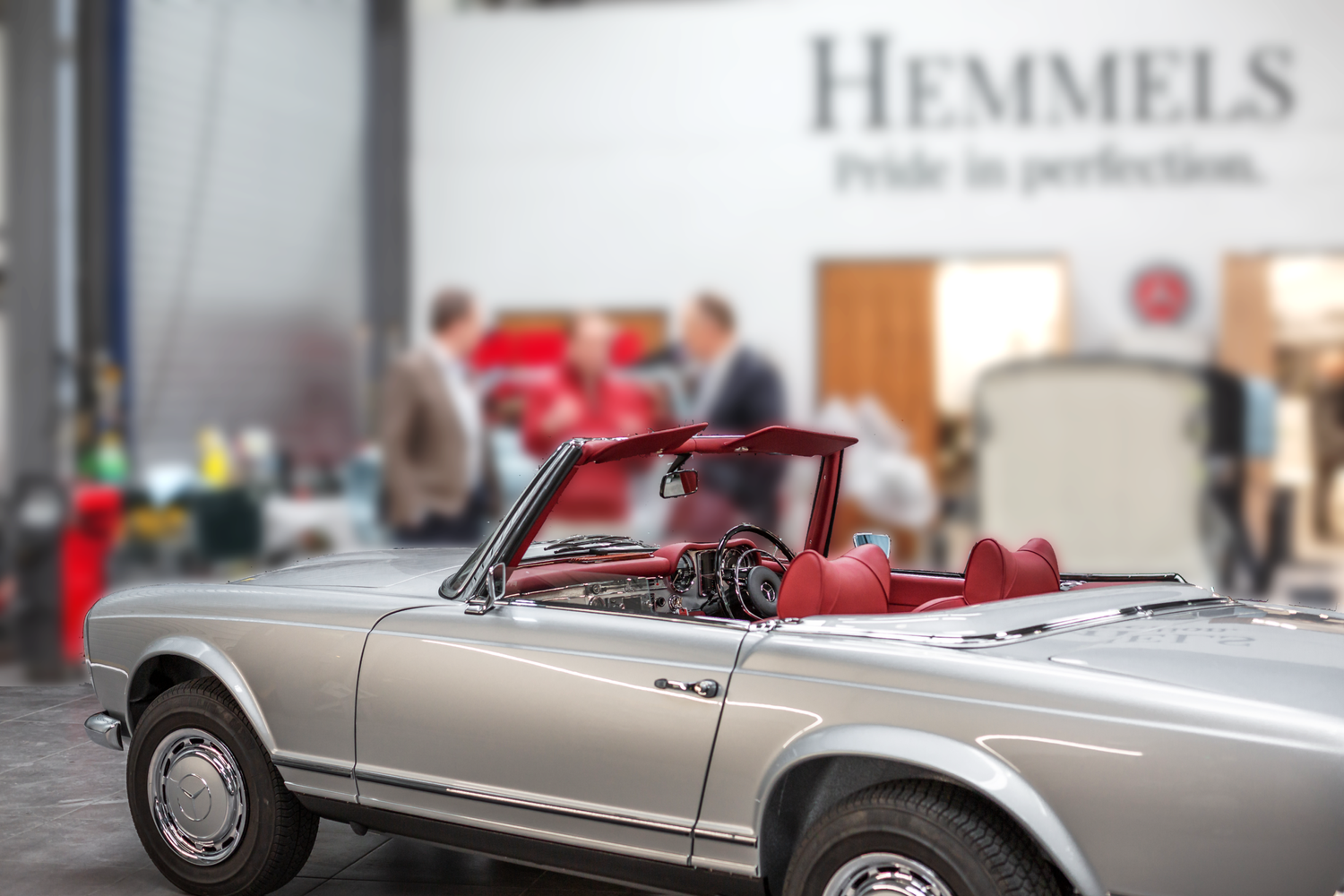 Silver Car With Red Interior