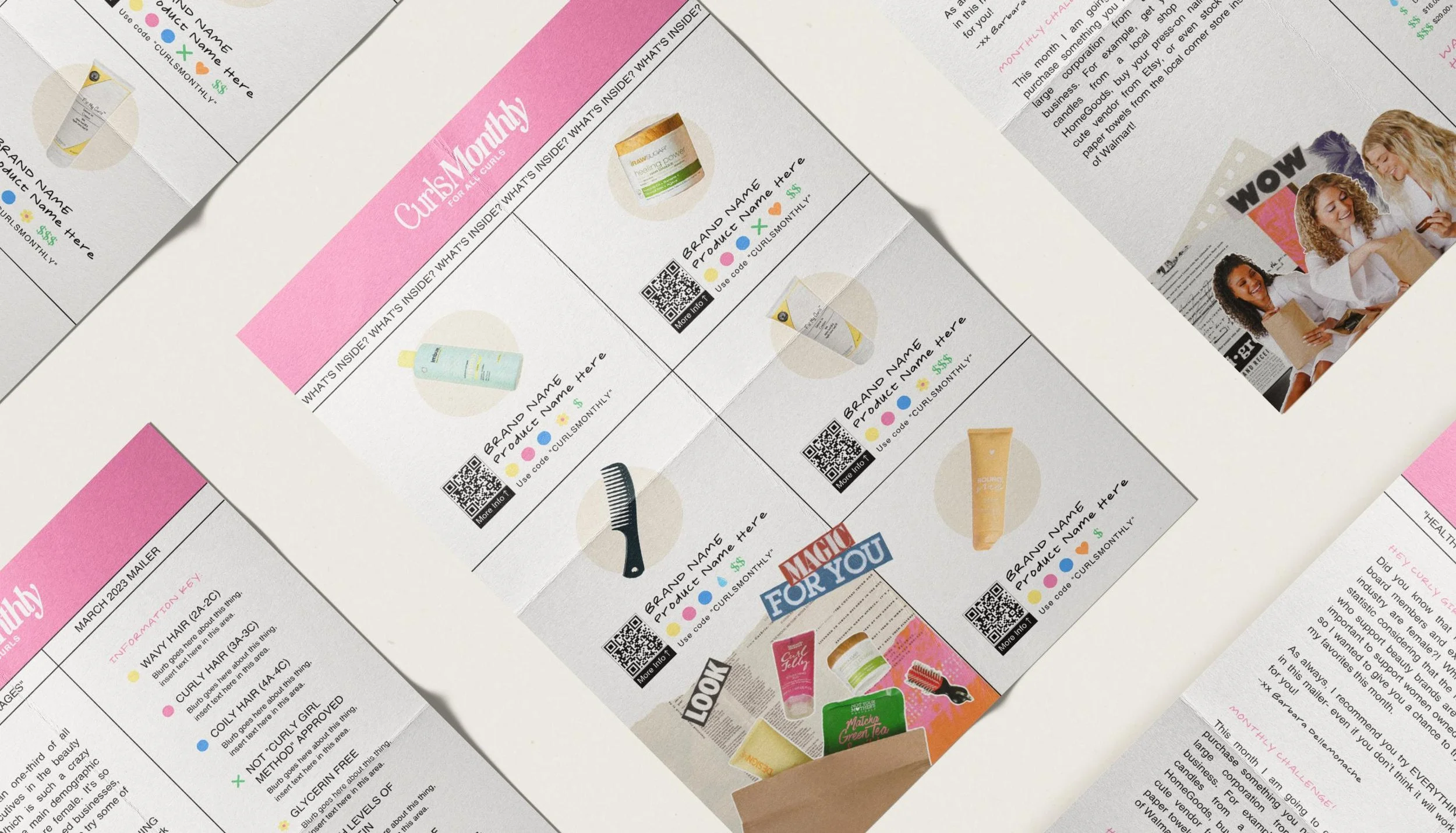 Hair Product Subscription Box Branding & Web Design | Curls Monthly ...