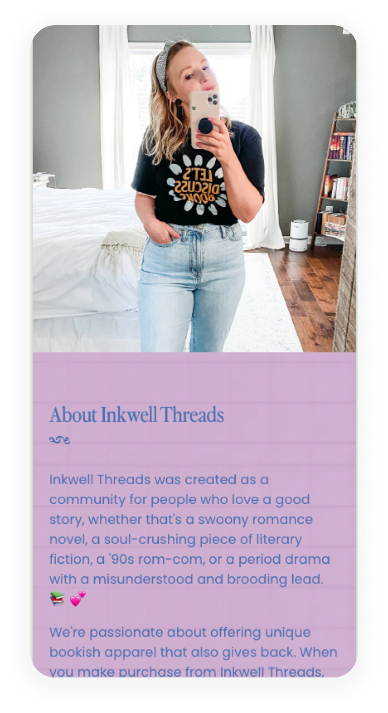 Bookish Apparel Company Branding & Web Design | Inkwell Threads ...