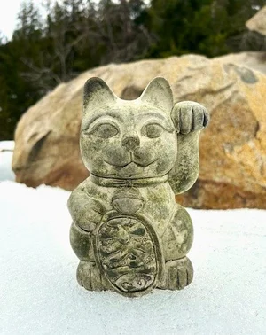 Fortune Cat Small — Greenman Stone