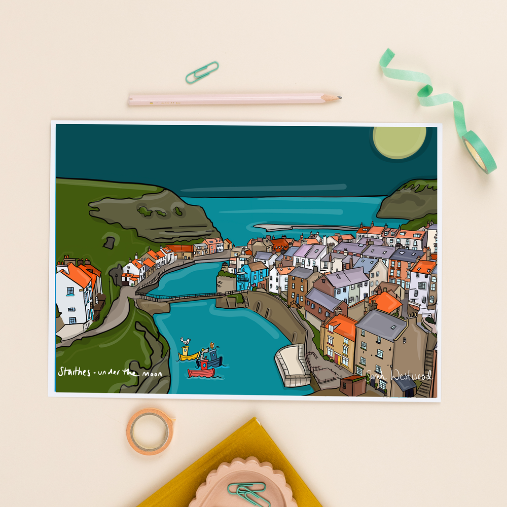 Staithes coaster - view from the beck - Send Love with Our Charming ...
