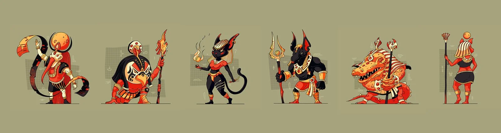 Egyptian Gods: A Series of 2D Illustrations by Ilya Boyko — Ilya Boyko ...