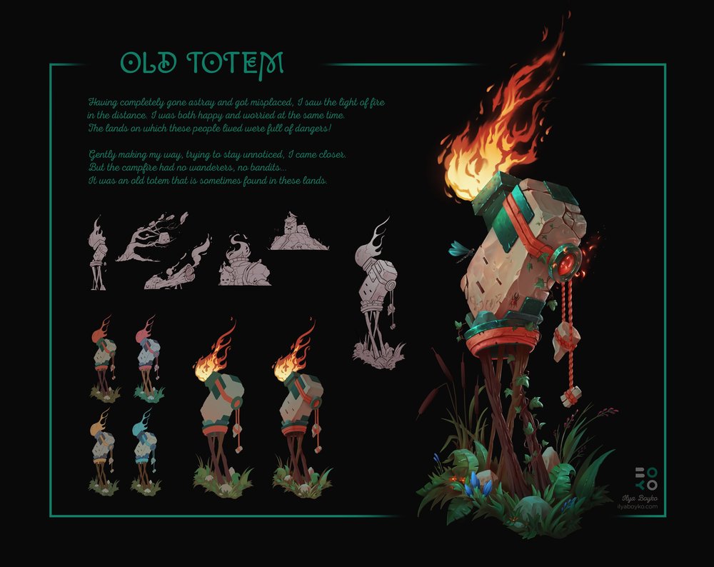 Old Totem: A Stunning 2D Artwork by Ilya Boyko — Ilya Boyko - illustrations