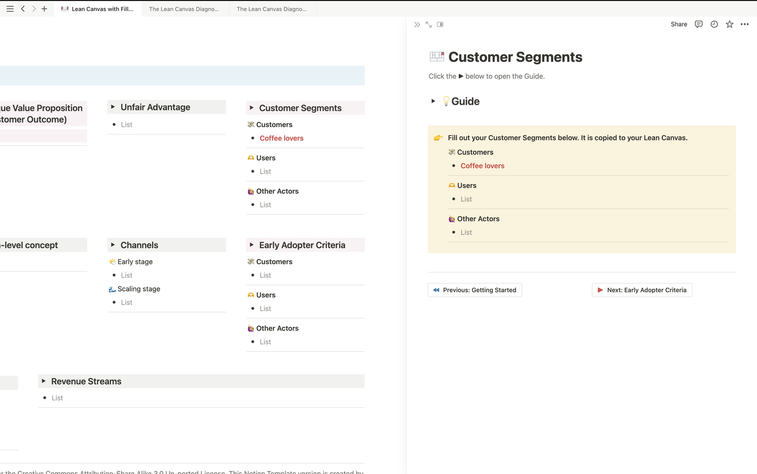 7 key questions you should ask your innovation team - Notion Template - Lean Canvas with a Guide ...
