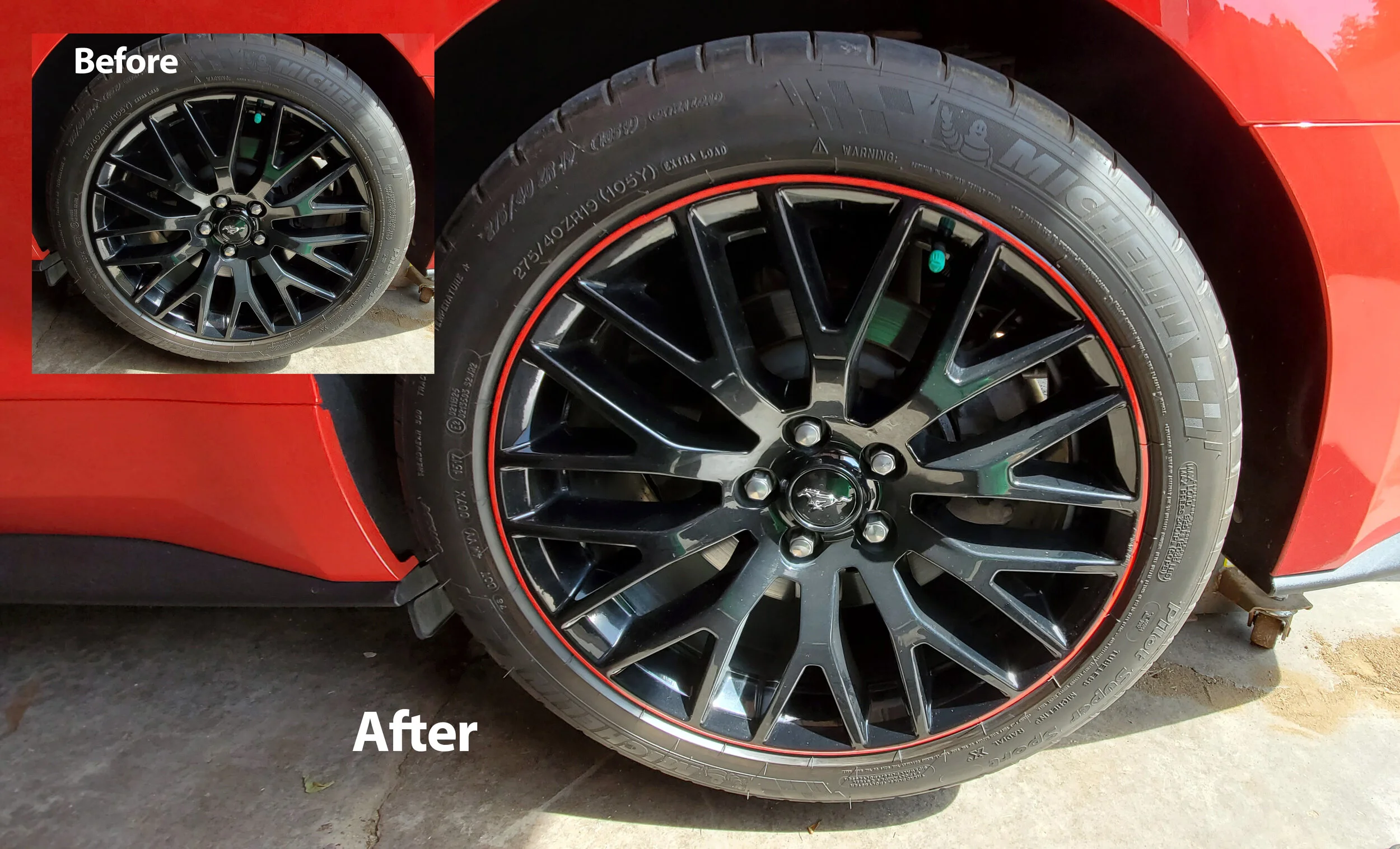 Install Pics - Red Rimstripes — Tapeworks Graphics