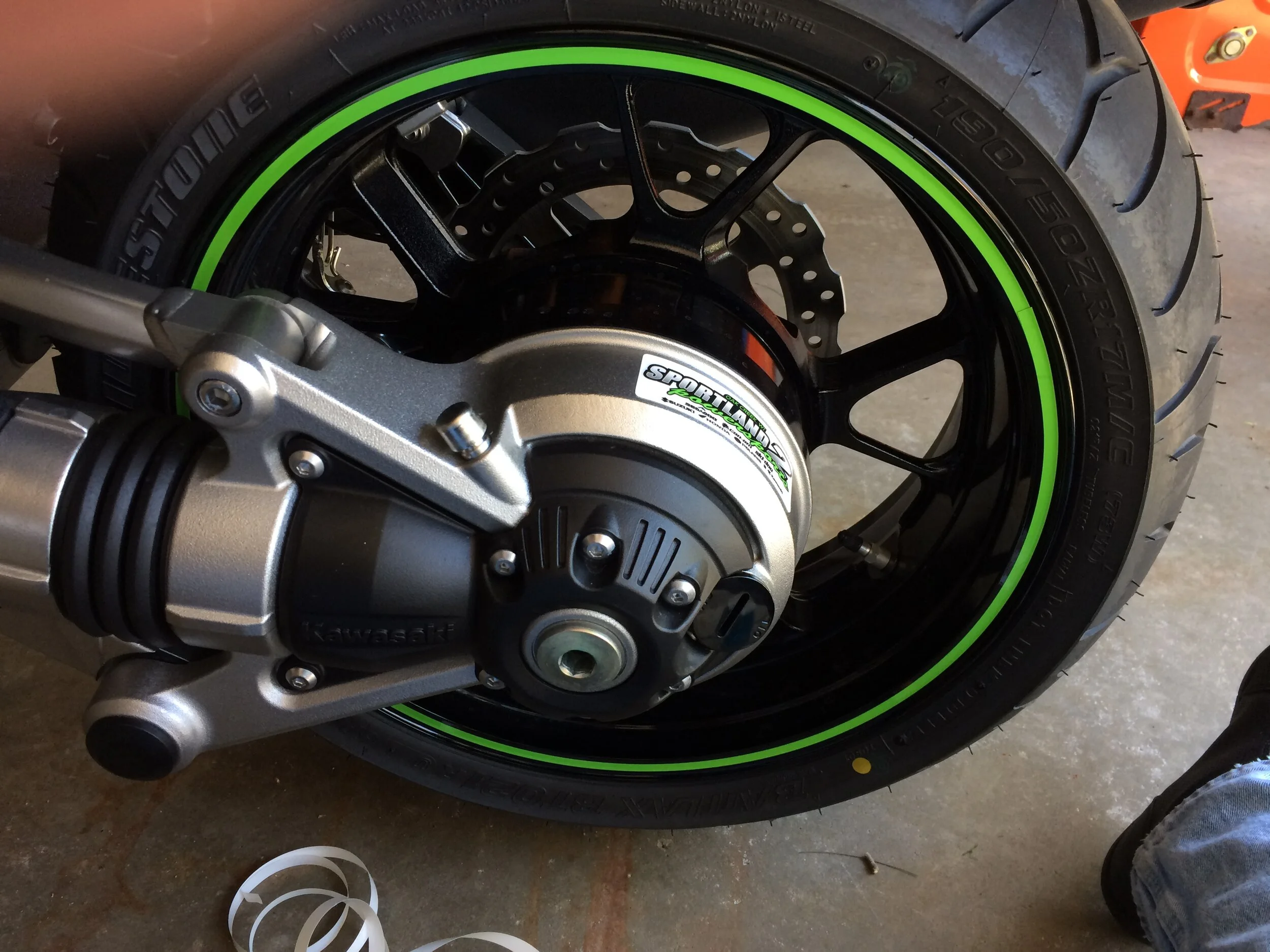 Install Pics - Green Rimstripes — Tapeworks Graphics