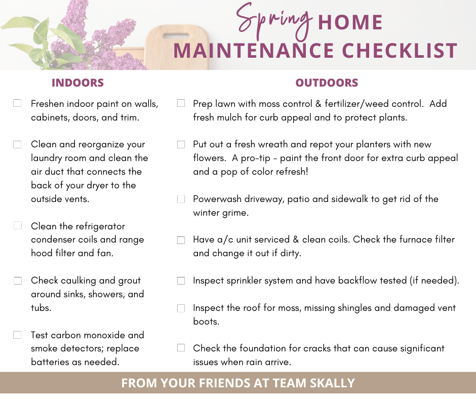 Spring Cleaning & Home Maintenance Tips — TEAM SKALLY | Top Seattle ...