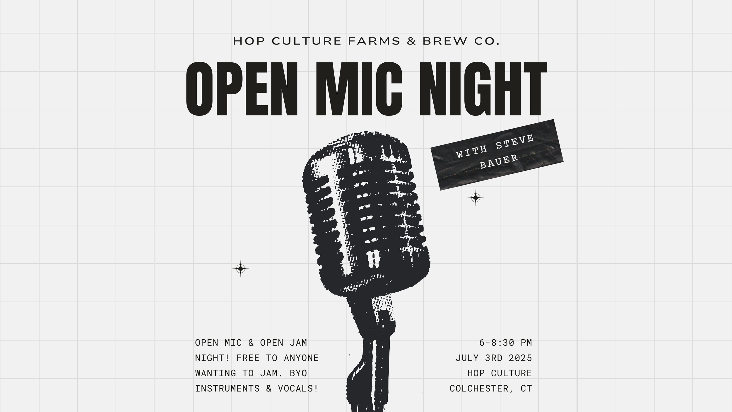 Open Mic & Jam Session with Steve Bauer — Hopculture