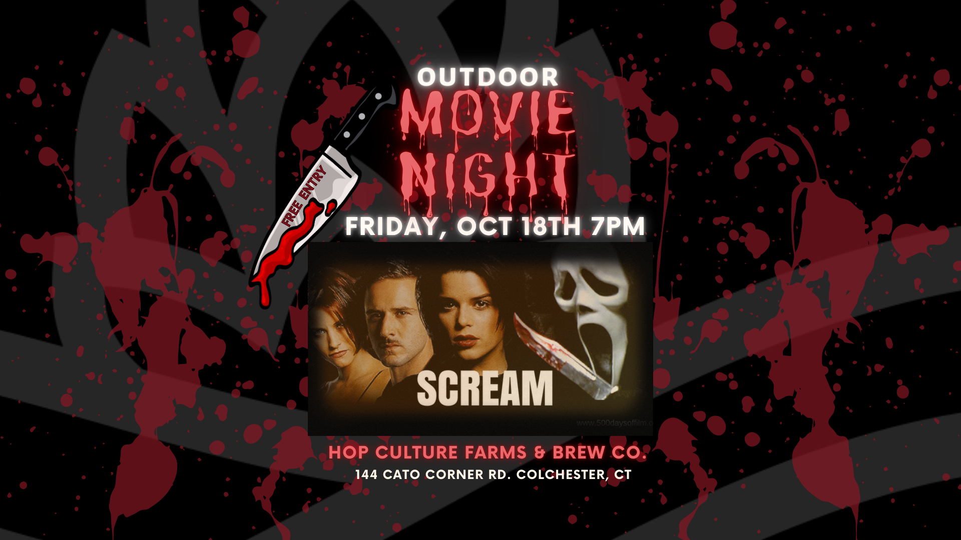 Outdoor Movie Night: Scream *free entry* — Hopculture