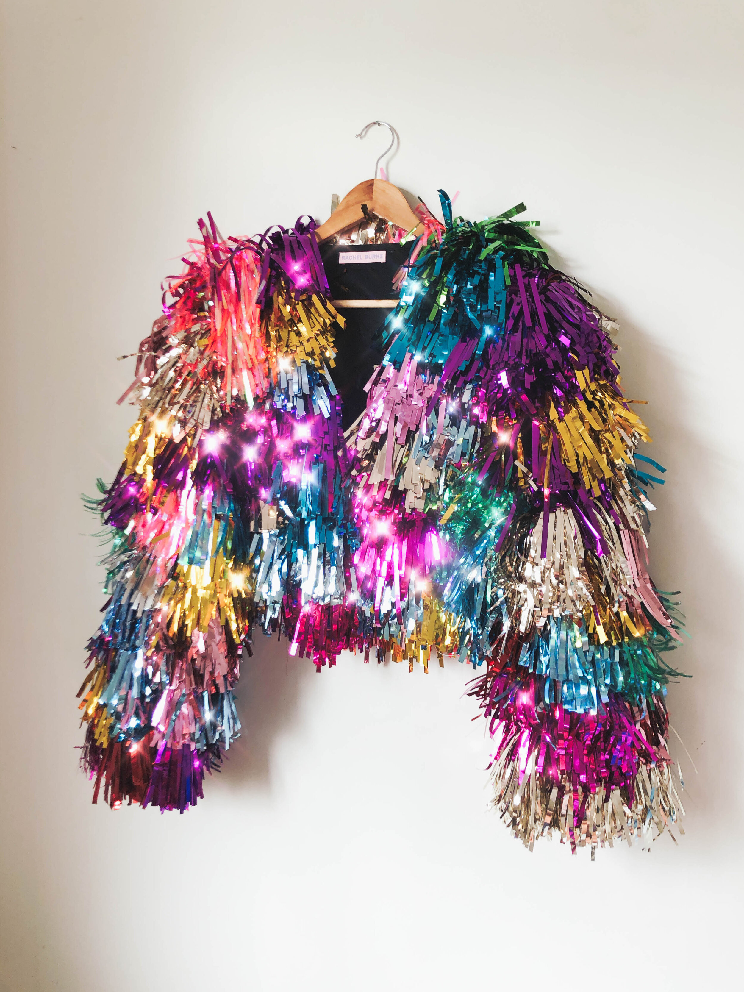 *PRE ORDER* Custom Colour Tinsel Jacket (3-4 weeks from order) — Rachel ...