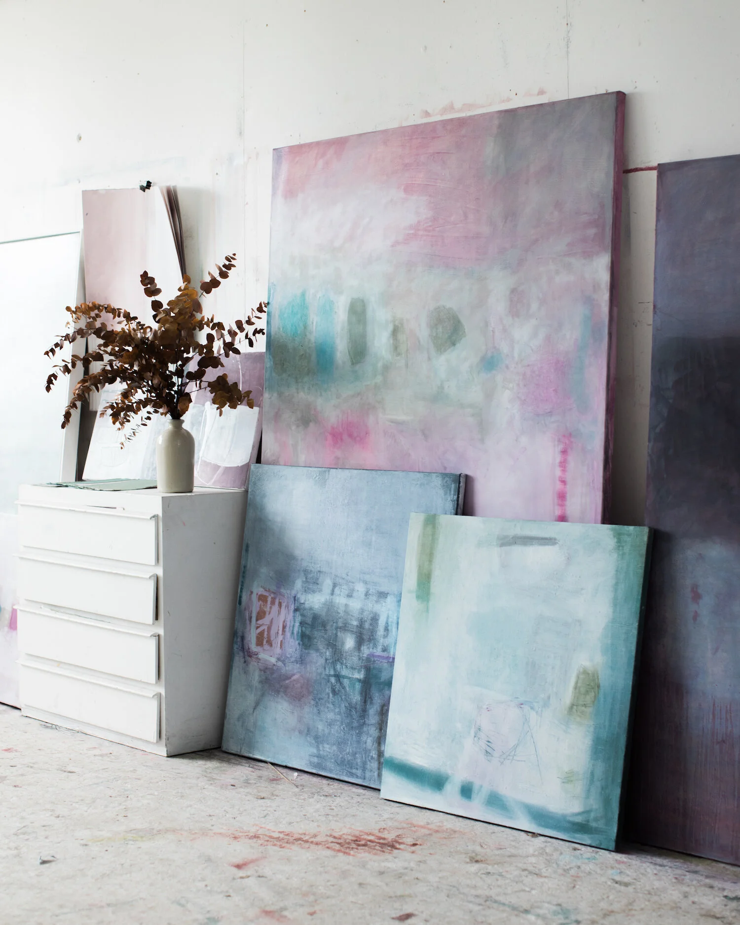 General Studio Visit Page, Laura Menzies, abstract artist, Falmouth ...