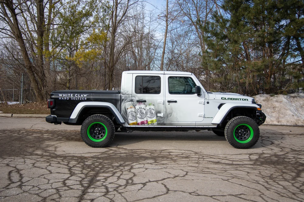 Jeep Gladiator White Claw Wrap | MAD Creative Concepts