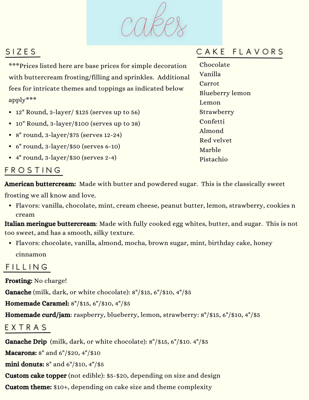 Cakes — Dollop Shop