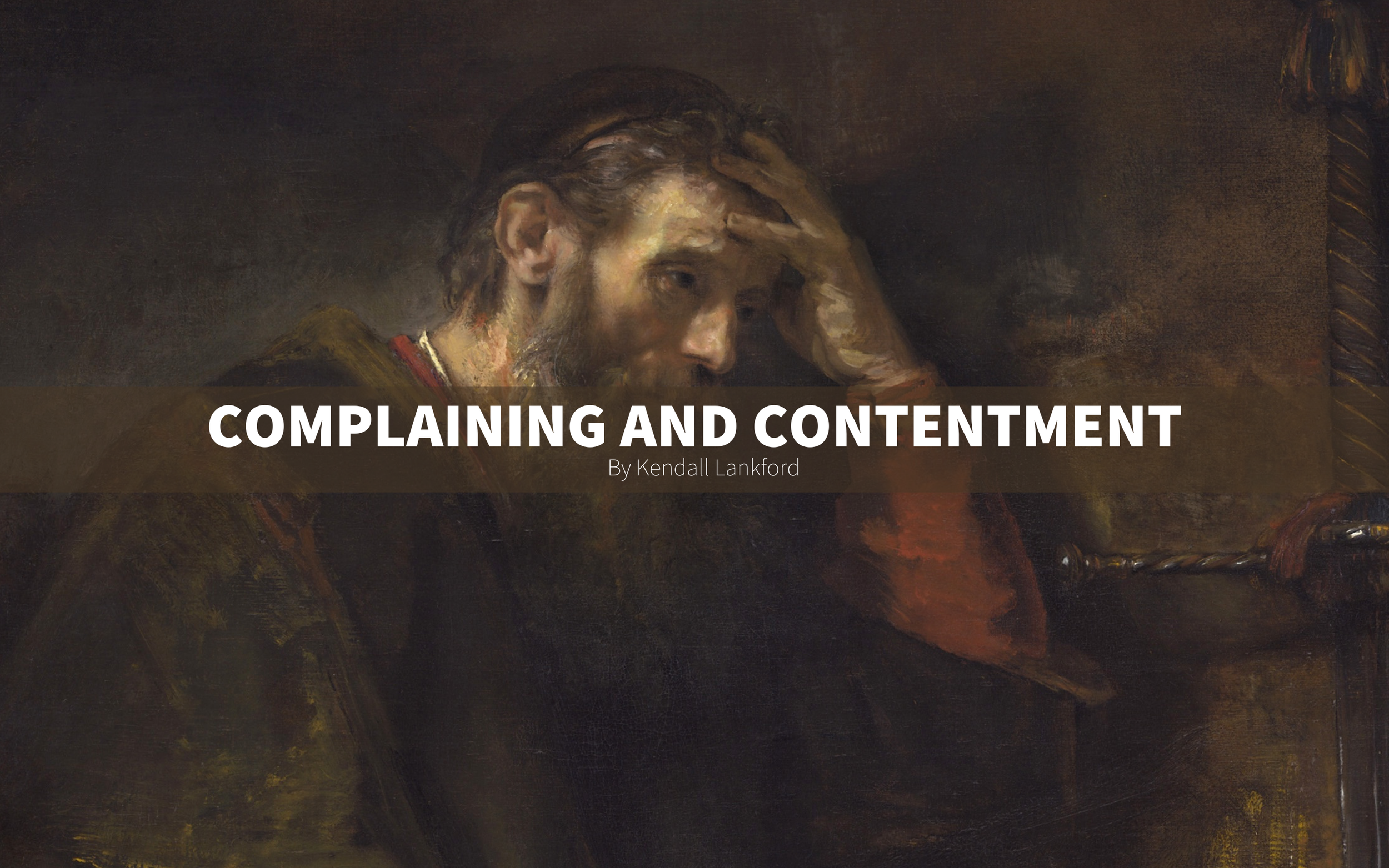 Coveting and Contentment — The Shepherd's Church