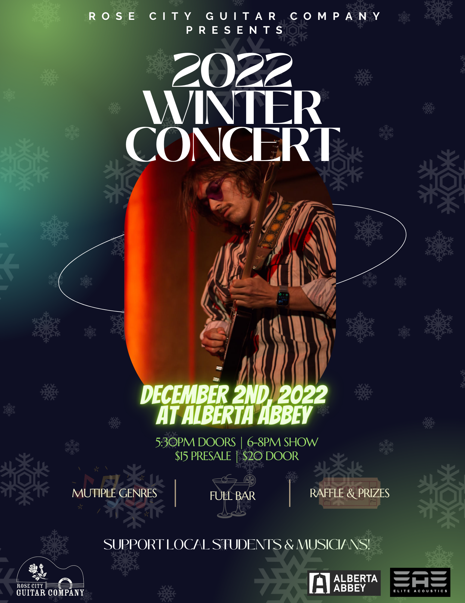 Rose City Guitar presents 2022 Winter Concert — Alberta Abbey