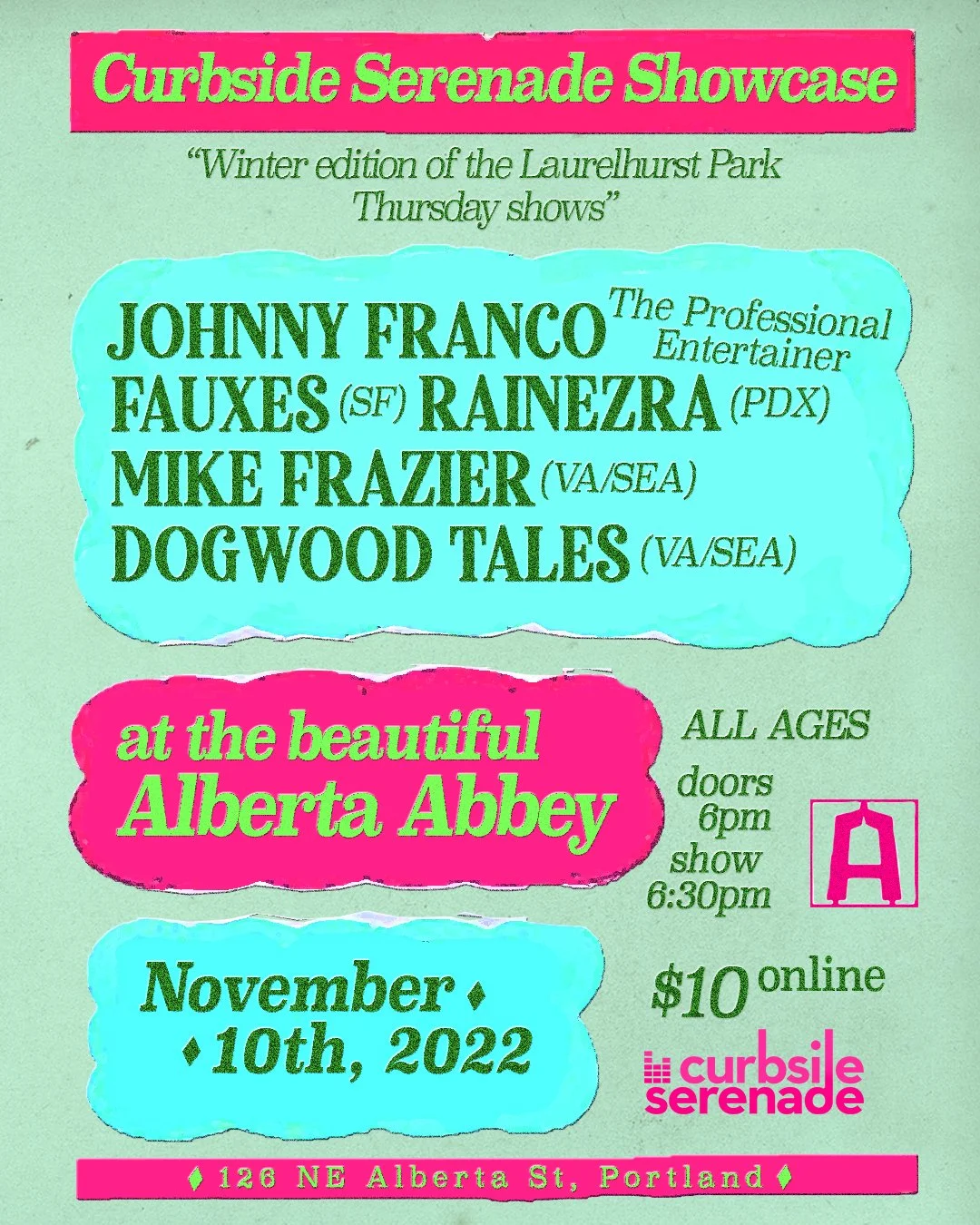 Curbside Serenade Winter Showcase — Alberta Abbey