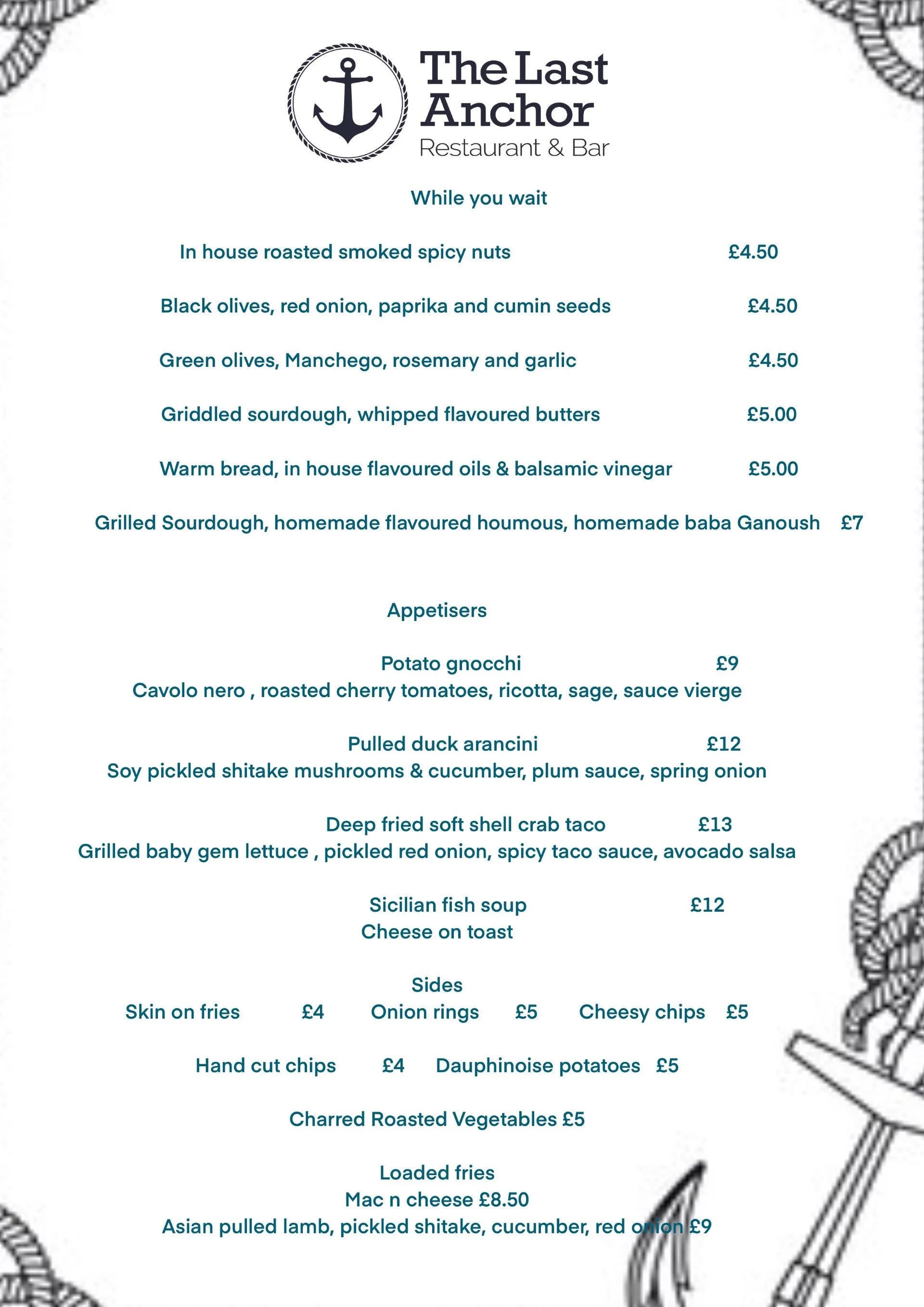 Menu 1 — The Last Anchor