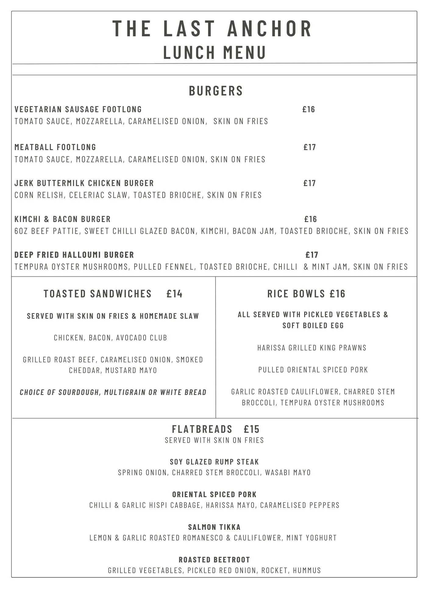 Menu 1 — The Last Anchor