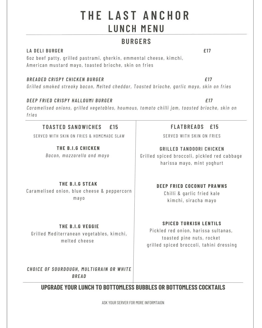 Menu 1 — The Last Anchor