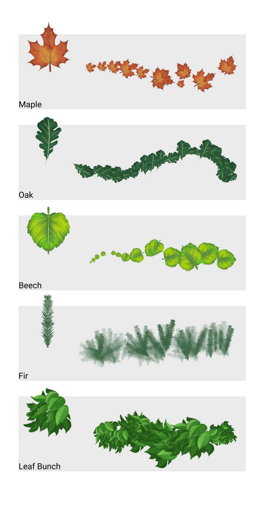 Leaf brushes — Sketchbook