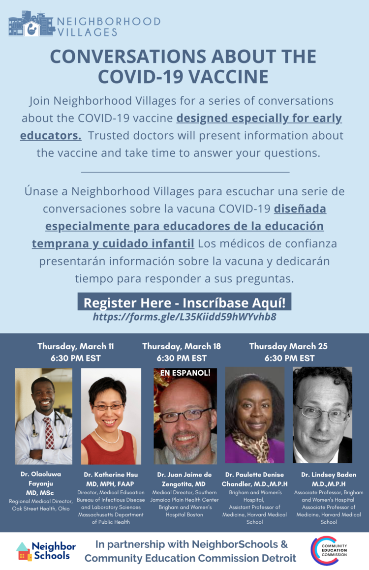 Conversations for Early Educators: The Covid-19 Vaccine — Neighborhood ...
