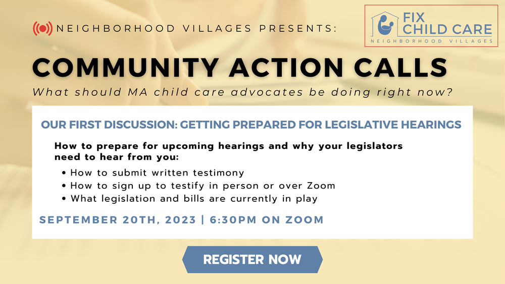 Community Action Call: What should MA child care advocates be doing ...